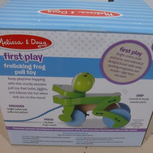 Melissa & Doug | Toys | Melissa Doug First Play Frolicking Frog Pull ...